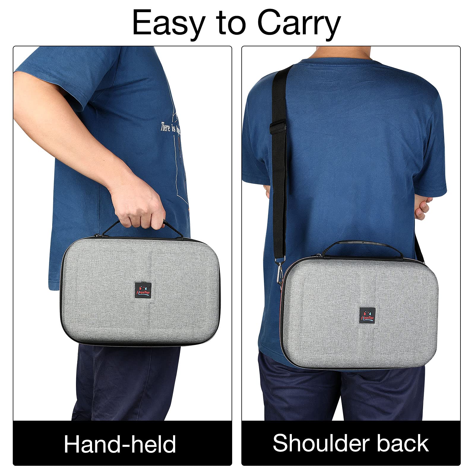 HEYSTOP Carrying Case Compatible with Nintendo Switch, Switch Case with 18 Games Cartridges Protective Hard Shell Travel Carrying Case Pouch for Nintendo Switch Console & Accessories (Grey)