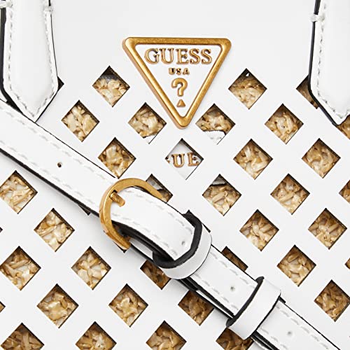 GUESS Womens Aqua Mini Tote Crossbody, White, One Size US
