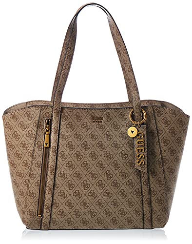 GUESS womens Naya Tote, Latte, One size US