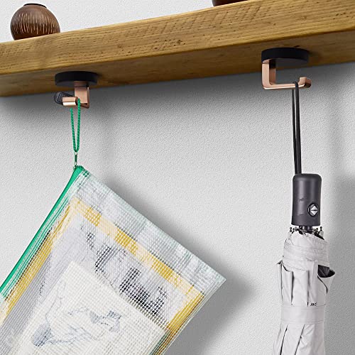 NINETREX Black and Gold Towel Hooks,Stainless Steel Bath Robe Hook for Bath Living Room Hotel Style Heavy Duty Wall Hooks ,Two Ways to Install, Wall Mounted 4 Pack