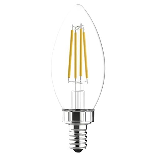 GE Relax LED Light Bulbs, 60 Watt, Soft White, Decorative Bulbs, Clear, Small Base (8 Pack)