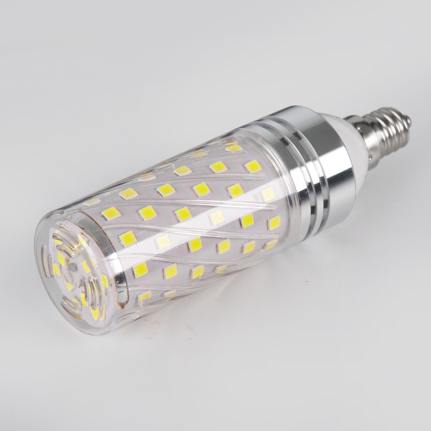 gezee E12 LED Corn Bulbs,15W LED Candelabra Light Bulbs 120 Watt Equivalent, 1500lm, Daylight White 6000K LED Chandelier Bulbs, Decorative Candle, 4.1in*1.2in, Non-Dimmable LED Lamp(3-Pack)