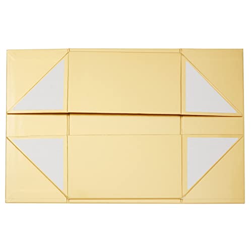 Stockroom Plus 6 Pack Magnetic Gift Boxes with Lids, 9.5 x 7 x 4 Inches for Birthday, Wedding, Groomsman and Bridesmaid Proposal Box (Gold)