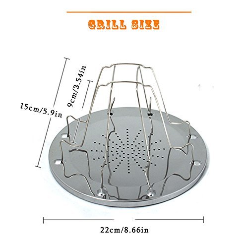 Folding Camp Stove Toaster, Stainless Steel 4 Slice Propane Bread Toaster, Portable Backpacking Outdoor Toaster Rack Holder for Camping Fishing Hiking