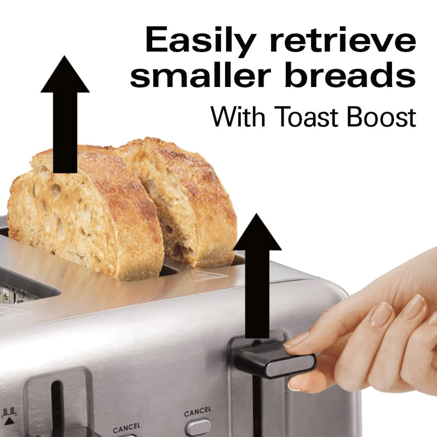 Hamilton Beach Professional 24991 Toaster with Deep & Wide Slots for Artisan Bread & Bagel and Sure-Toast Technology, Auto Shutoff, 4-Slice, Stainless Steel