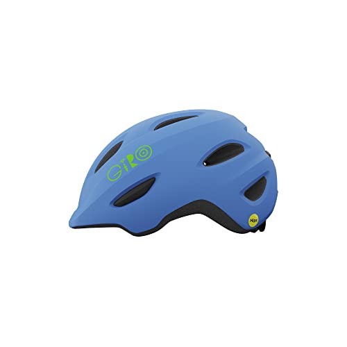 Giro Scamp MIPS Youth Recreational Cycling Helmet - Matte Blue/Lime (2022), Small (49-53 cm)