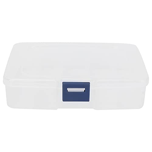 Organizer Box, 5 Grids Clear Visible Plastic Accessories Compartment Transparent Container Dividers Craft Case with Adjustable for Beads Art DIY Crafts Jewelry Fishing Tackles Bead Storage