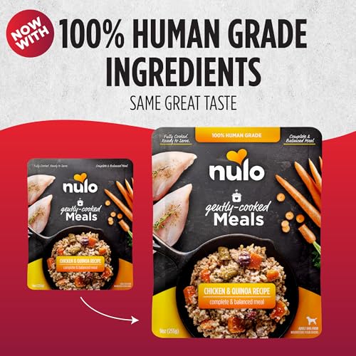 Nulo Gently-Cooked Meals Complete and Balanced Adult Wet Dog Food, Chicken & Quinoa, 9 Ounce, 8 Count