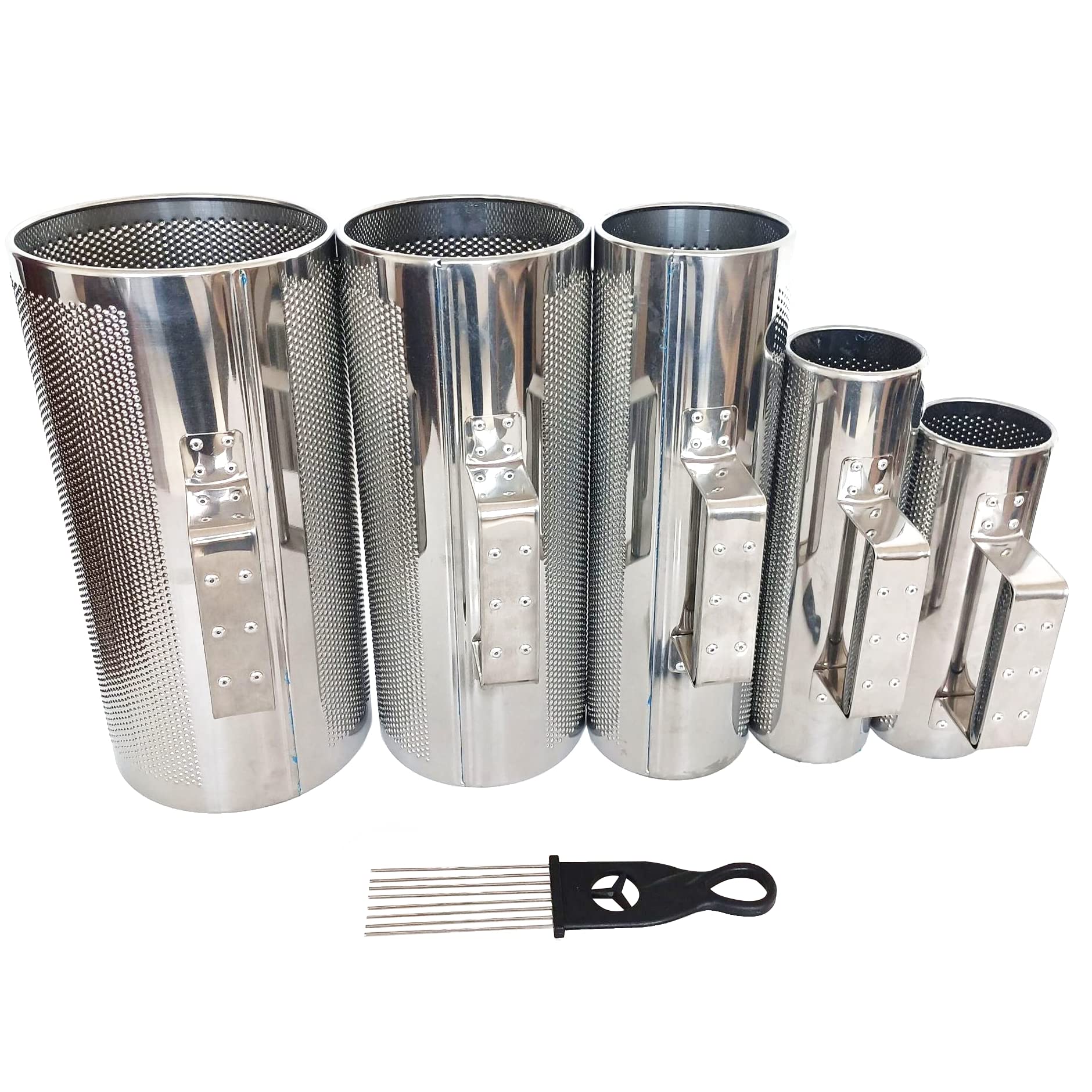 Guiro Shaker Stainless Steel Latin Percussion Musical Instruments with Scraper (8βx 3β)