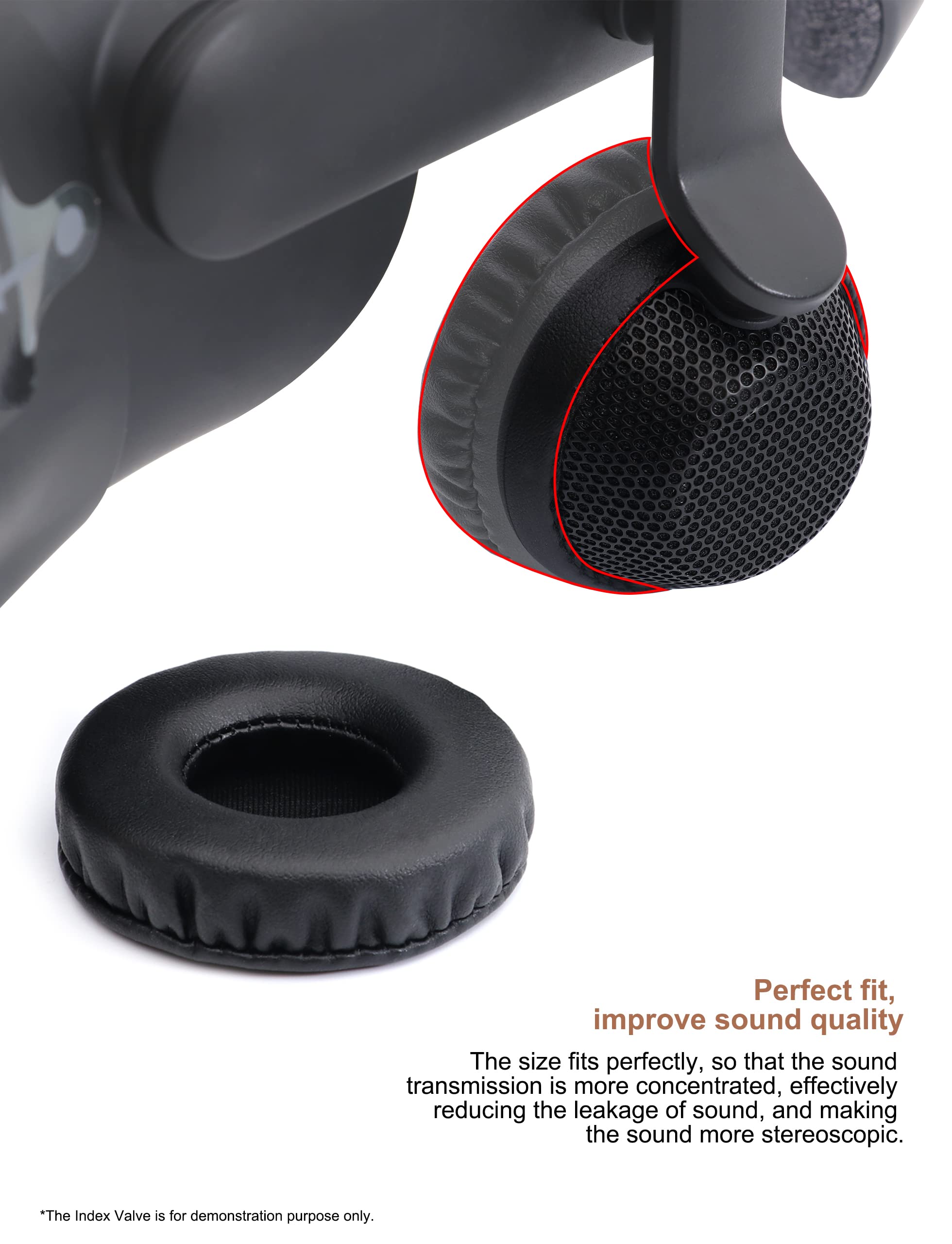 KLS Replacement for Valve Index VR Speaker PU Leather Earmuffs Cushions Earphone Protective Cover VR Earphone Cover