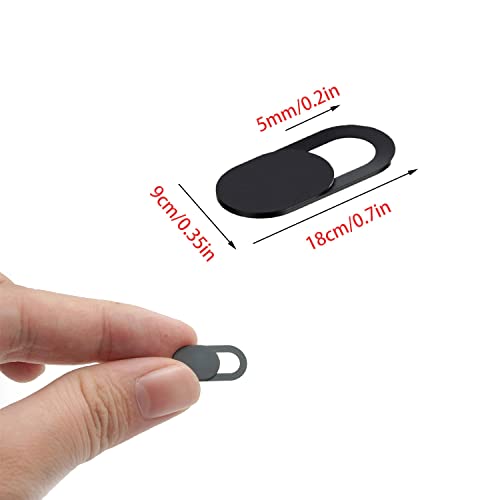 RIENER 30 Pcs Camera Cover, Webcam Cover Slide, Ultra-Thin Webcam Cover Slide for Laptop, MacBook, PC, Cell Phone and More Accessories,Protect Your Privacy and Security(Black)