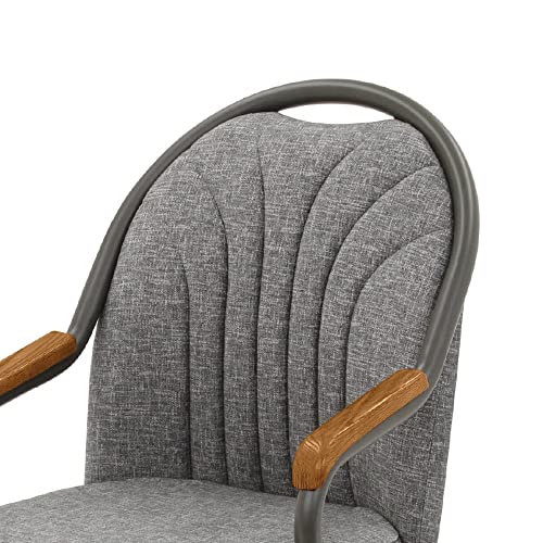 Overstock Chromcraft Douglas Caster Dining Chairs in Chestnut, Gray Finish (Set of 2) Chestnut Chestnut Finish