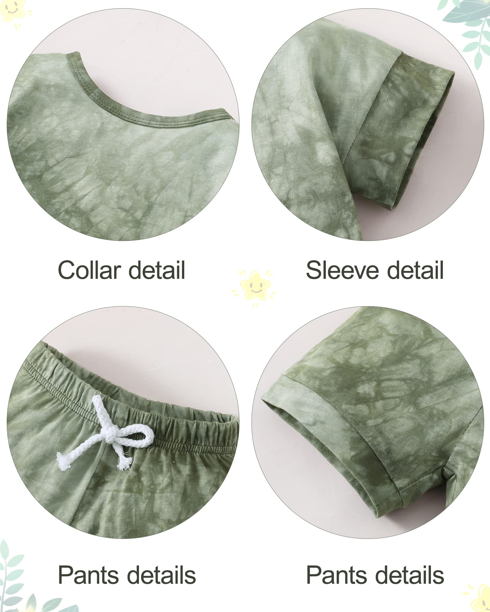 ZOEREA Toddler Baby Boy Clothes Tie Dye Outfits 6M-4T Infant Kid Short Sleeve T-Shirt + Short Pants Boy Summer Clothes Sets