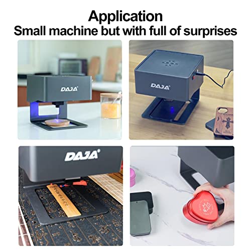 Phezer DJ6 Laser Engraving Machine for Beginners, 2.12lb Portable 3W Output Laser Engraver Logo Marker DIY Handcraft Kits for Wood Bamboo Coated-Metal Leather Paper Acrylic (3.15β X 3.15β Work Area)