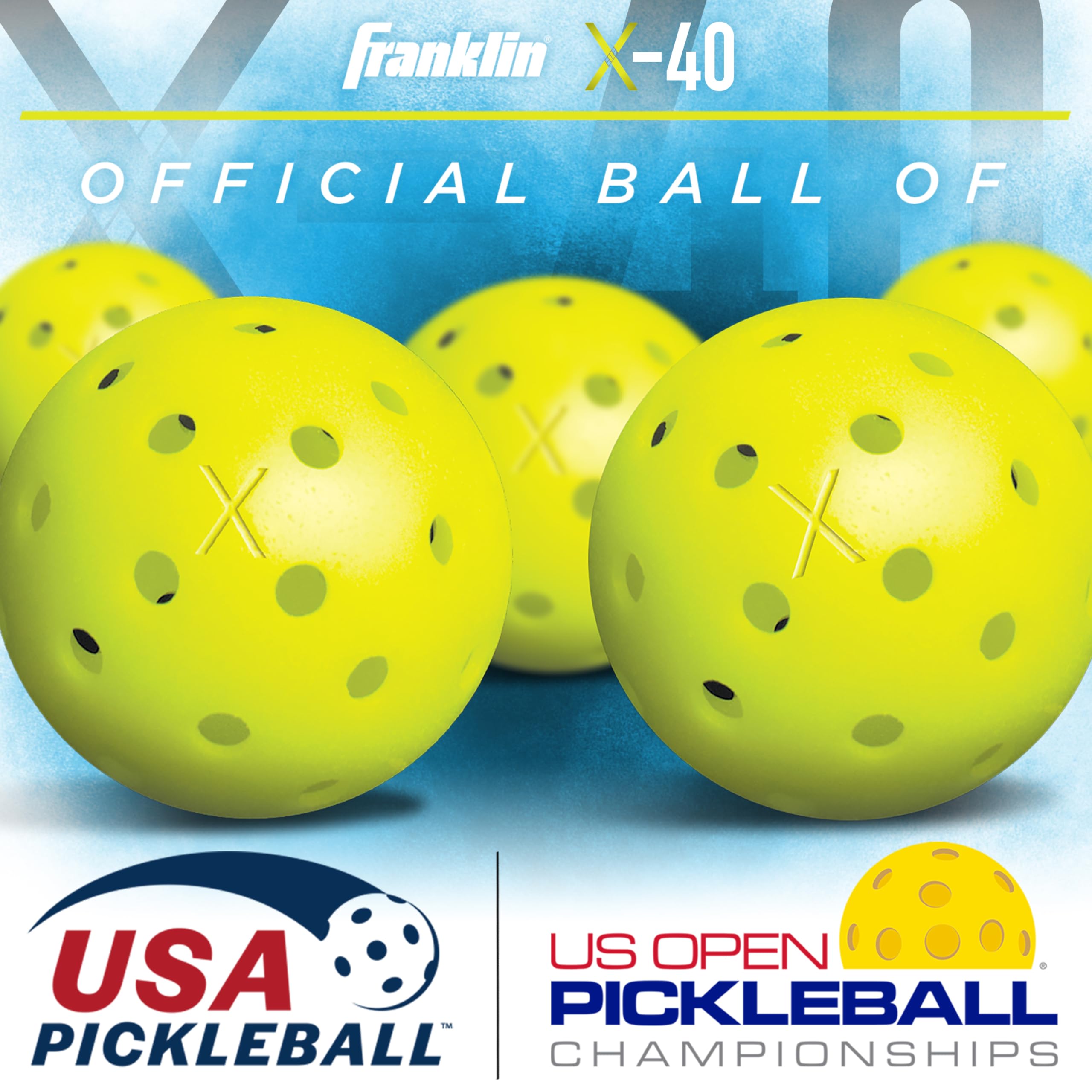 Franklin Sports Half Court Size Pickleball Net by Franklin Pickleball - Includes 10ft Net, (2) Paddles, and (2) X-40 USA Pickleball Approved Pickleballs,Black