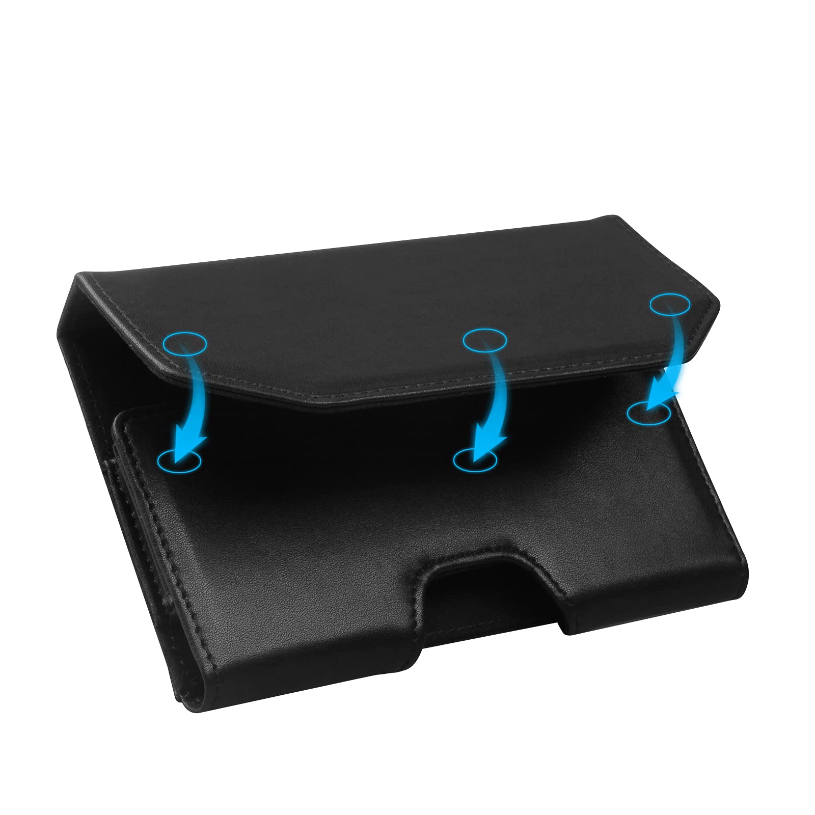 Full Grain Leather Surface Duo 2 holster case for Microsoft Surface Duo universal 4.7'' to 5.8''Sleeve black