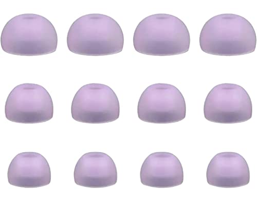 Rqker Ear Tips Compatible with Galaxy Buds 2 Earbuds, 6 Pairs S/M/L Sizes Soft Silicone Replacement Tips Earbuds Tips Eartips Compatible with Galaxy Buds 2 SM-R177, Lavender 12