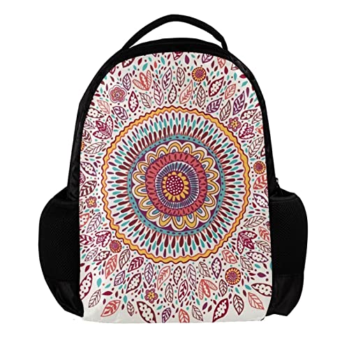 VBFOFBV Travel Backpack, Laptop Backpack for Women Men, Fashion Backpack, Ethnic Mandala Flower Art