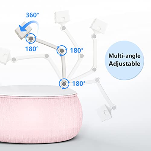 PEPPER JOBS Cell Phone/Tablet Pillow Stand for Bed 360° Angle Adjustable Clip Clamp Cell Phone Holder Dual-arms Height Adjustment Cell Phone Pillow Stand for iPhone 13,12,4.5-13''Phone/Kindle/Tablet