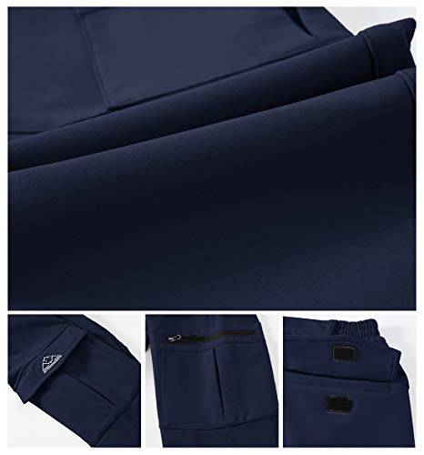 Gopune Women's Windproof Waterproof Sportswear Outdoor Hiking Fleece Pants (Navy,M)