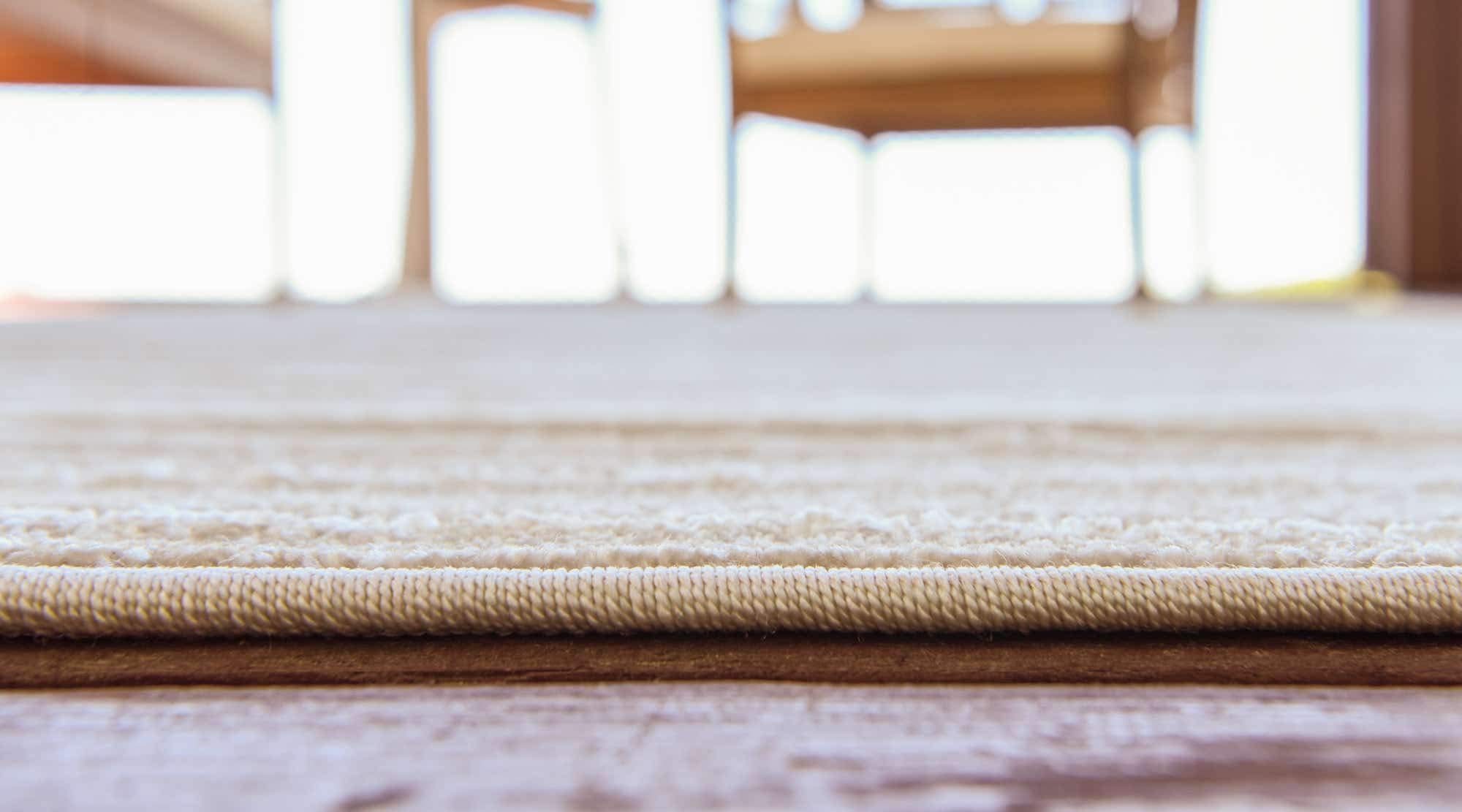 Unique Loom Sabrina Soto Outdoor Collection Geometric, Modern, Vibrant, Striped Carved Area Rug, 2 ft x 8 ft, Beige