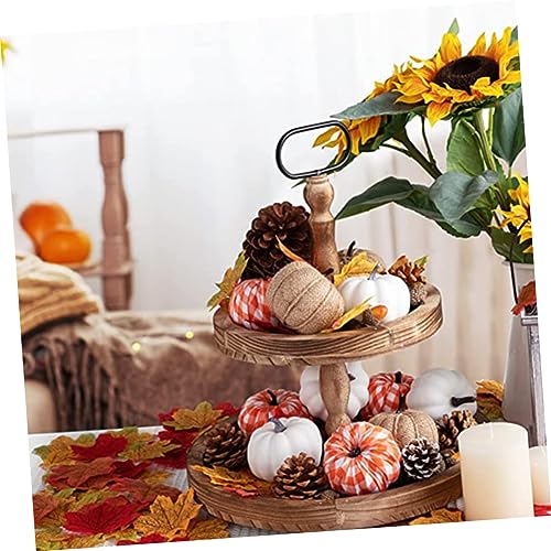 Garneck 36 Pcs Thanksgiving Pumpkin Foam Pumpkins Halloween Pumpkins Fall Decorations Artificial Pumpkin Ornament Pumpkin Model Halloween Layout Decor Lattice Ornaments Rope