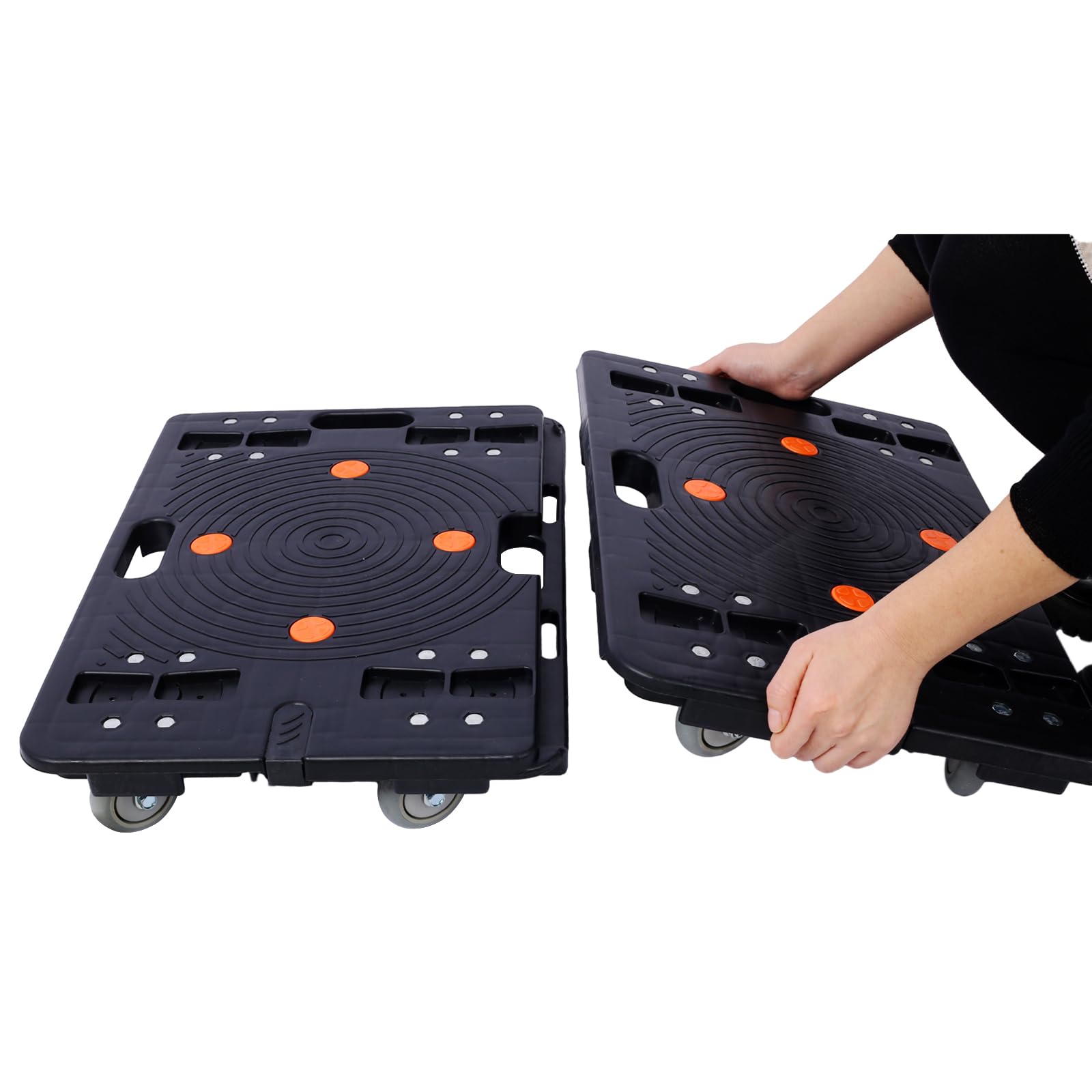 Furniture Moving Dolly, 4Pcs Moving Dolly, Heavy Duty Furniture Rolling Mover, Interlocking Moving Dolly with 4 Wheels for Couch Boxes Heavy Items, 23.6 x 15.7 inch 330 Lbs (2)
