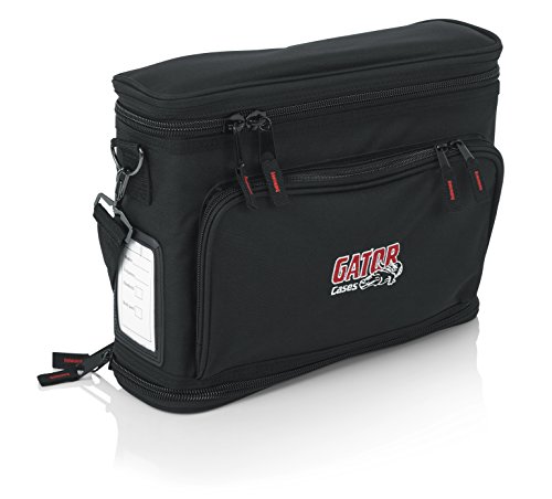 Gator Cases Padded Nylon Carry Bag for Single Wireless Microphone System; Live-in Style Holds Reciever, Body Pack, and Microphone with Antenna Access (GM-1W) , Black