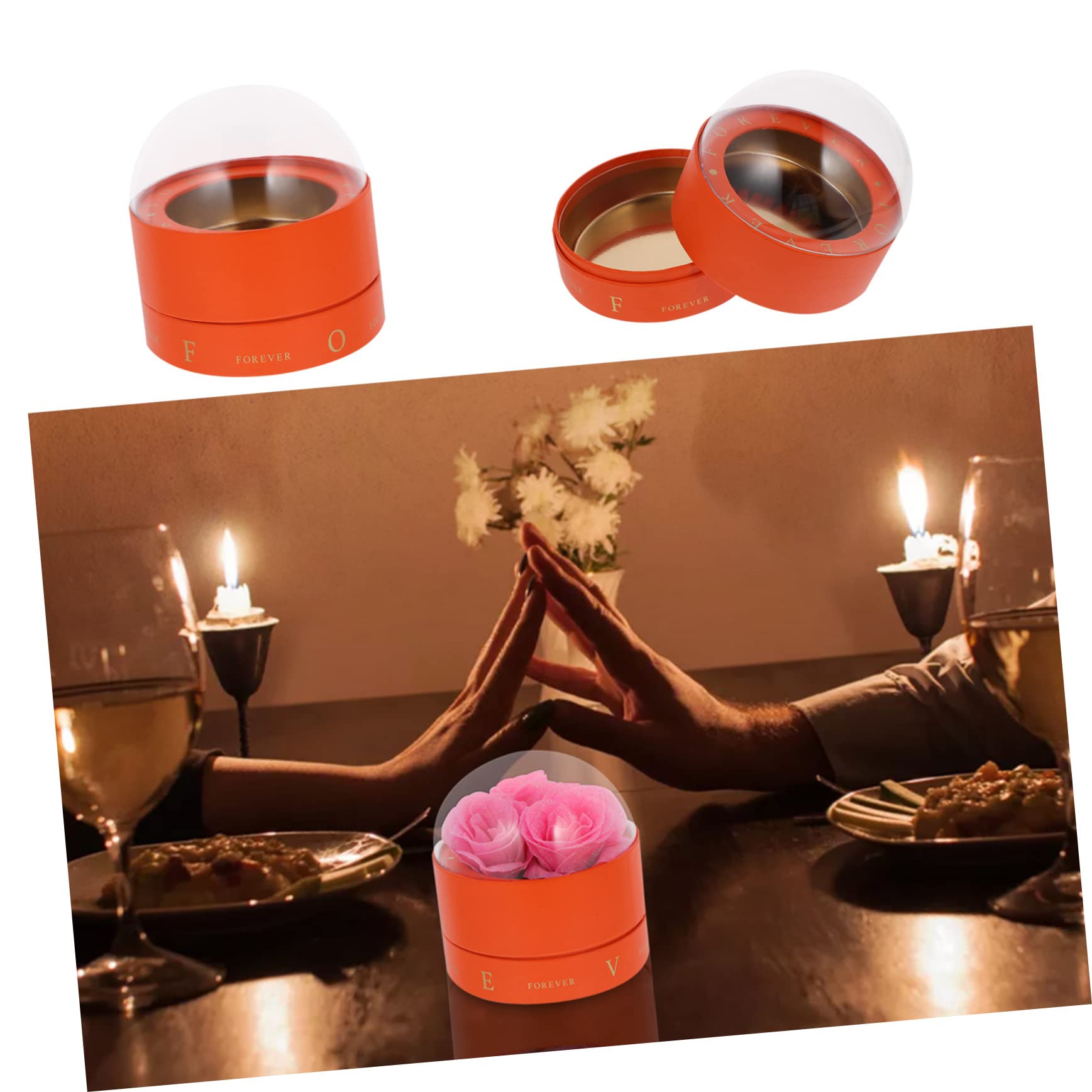 GARVALON Box packing box candy Wedding Chocolate Container holiday packing mini cupcake containers eternal flower Valentine cake plastic container Acrylic the time carrying case