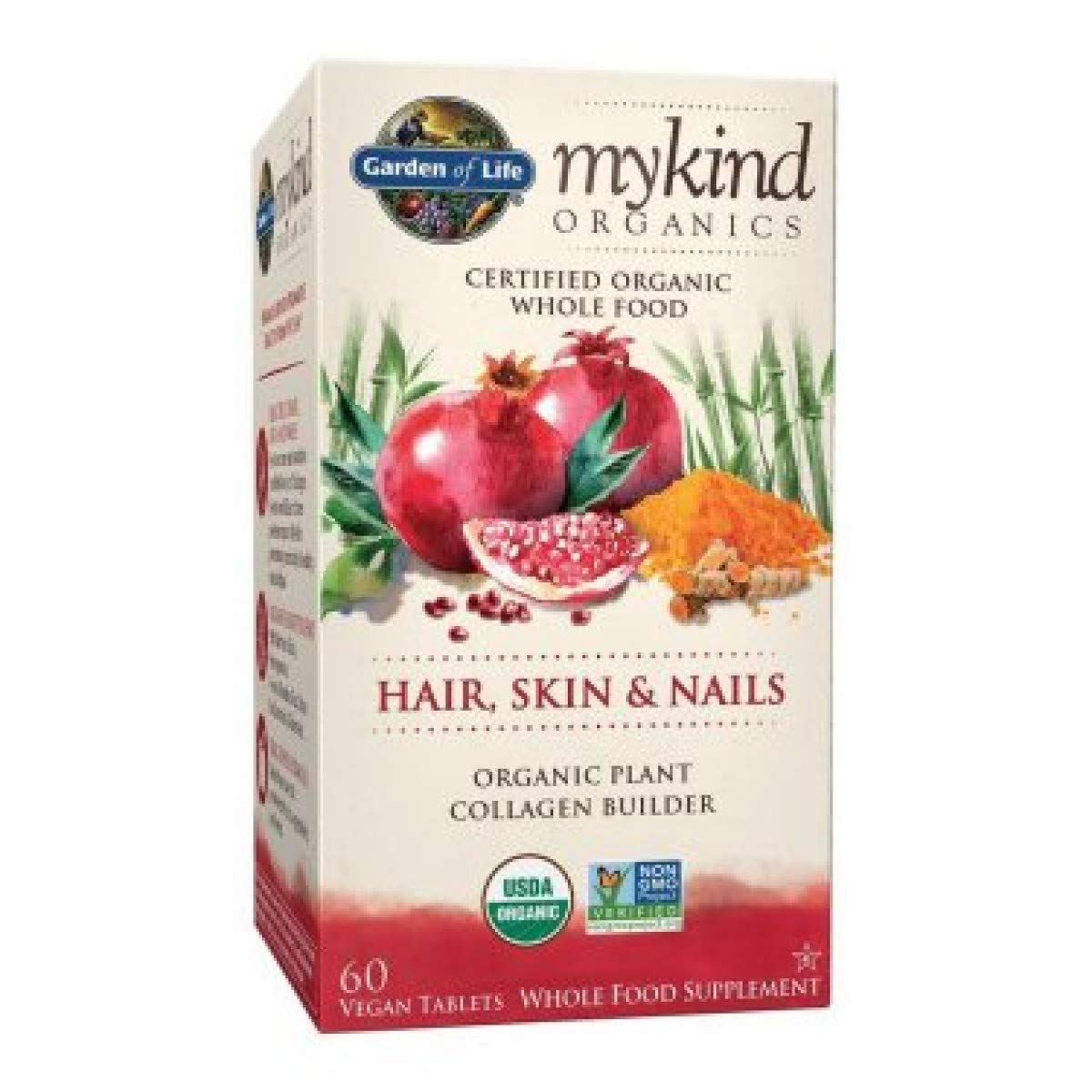 Garden of Life My Kind Organics Hair, Skin and Nails, 60 Tablets