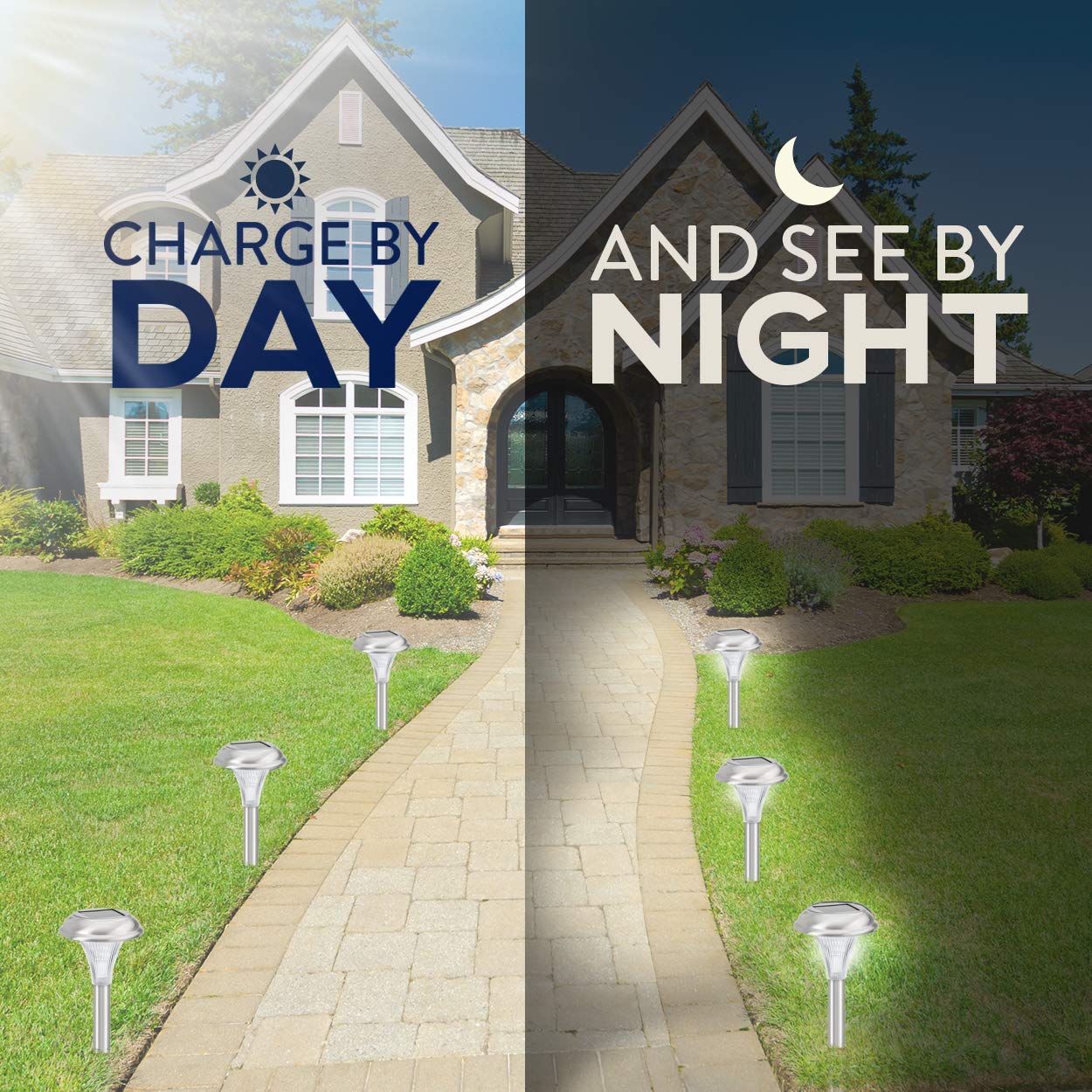 GardenBliss Best Solar Lights for Outdoor Pathway, 10 Brightest Light Set for Walkway, Patio, Path, Lawn, Garden, Yard Decor, Double Waterproof Seal, Large Led Landscape Outside Post Lighting Lamps