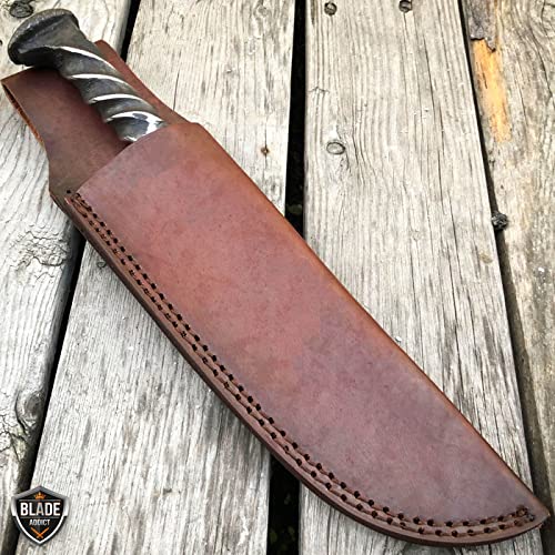 Hand Forged Railroad Spike Carbon Steel Hunting Tanto Tracker Knife Fixed Blade