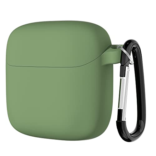 Oakxco JBL Tune 220 TWS/225 TWS Case Silicone, Soft Rubber Gel Shockproof Hard Protective Cover with Keychain Lock, Slim Fit Thin Skin Sleeve Charging Case for Women Girl Cute, Sage Green