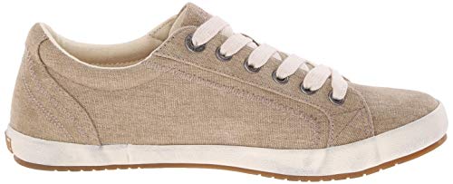 Taos Footwear Women's Star Canvas Sneaker - Style and Comfort Khaki Wash 8.5 M US