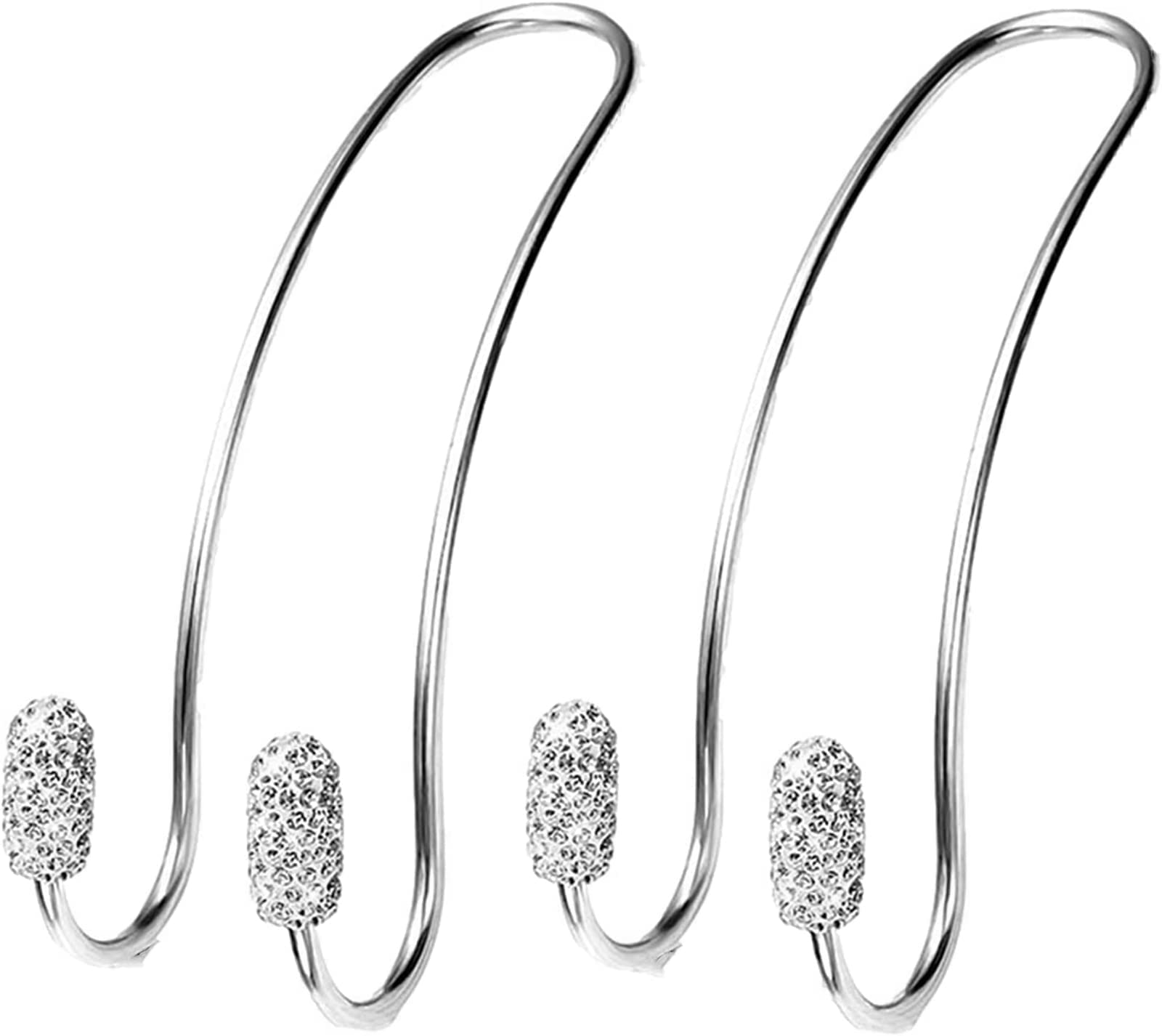 Guoord ă2024 Upgradedă Car Headrest Hook Decorations, 2 Pcs Bling Purse Hook Hangers, Stainless Hooks Car Hangers and Durable Backseat Holder, Storage Universal for SUV Truck Vehicle(White)