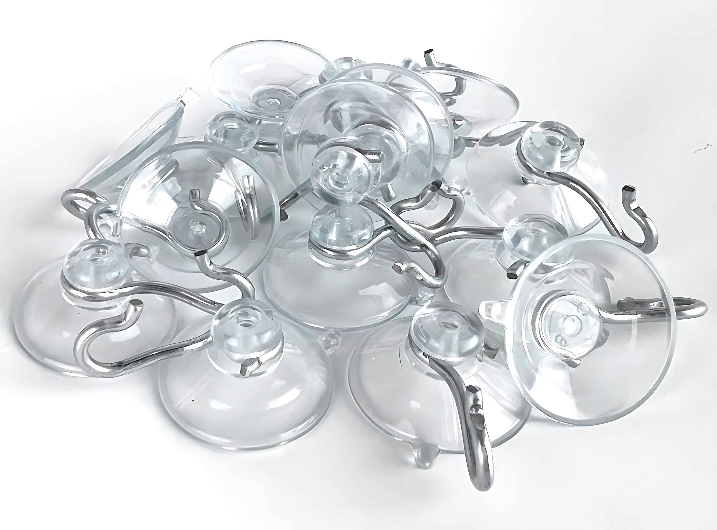 Wis-Sales (16-Pack Mini 3/4 inch Pennsylvania Heavy Duty Suction Cup Hooks for Glass Windows. for Signs Holiday Ornaments Suncatchers