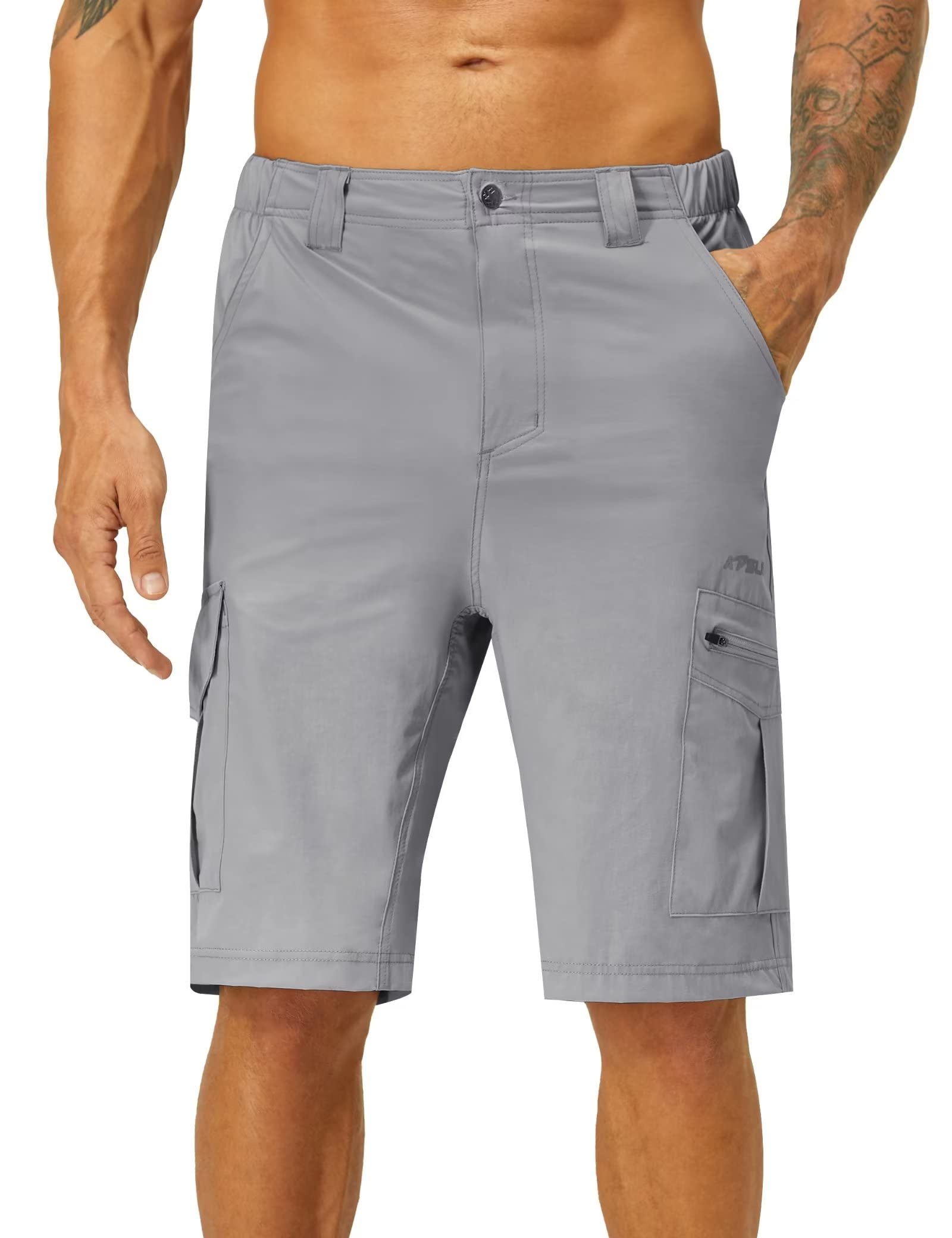KPSUN Men's Hiking Cargo Shorts Quick Dry Lightweight Work Shorts for Golf Fishing with Multi Pockets
