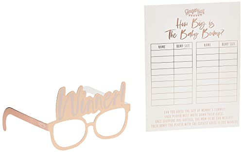 Ginger Ray Rose Gold Foiled How Big is The Bump Baby Shower Party Game Twinkle Twinkle