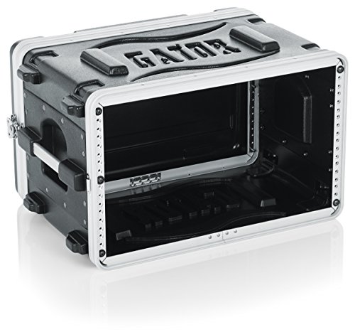 Gator Cases Lightweight Molded 6U Rack Case with Heavy Duty Latches; Shallow 14.25" depth, 6U (GR-6S)