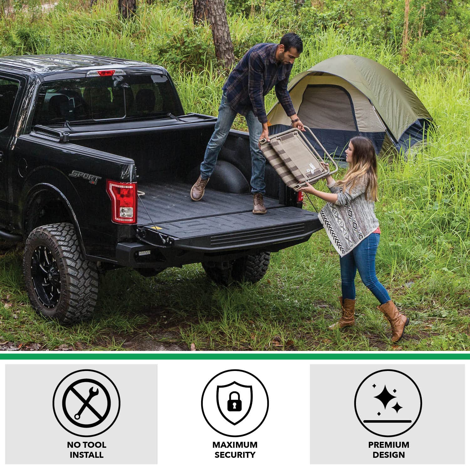Gator ETX Soft Tri-Fold Truck Bed Tonneau Cover | 59309 | Fits 1982 - 2011 Ford Ranger 6' Bed (72")