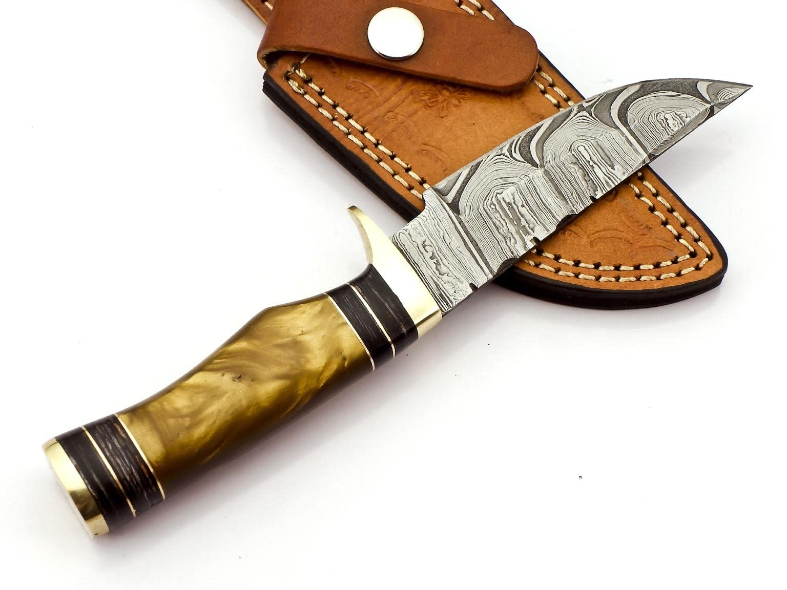 Handmade Damascus steel Skinner knives SK-201 Beautiful resins & Micarta Handle