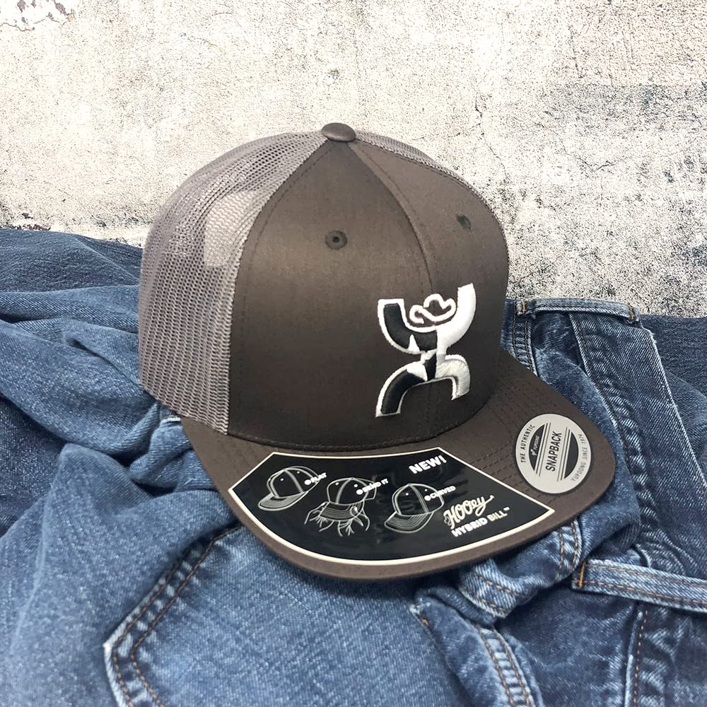 Hooey Men's Texican Logo Embroidered Mesh Back Trucker Cap Brown One Size