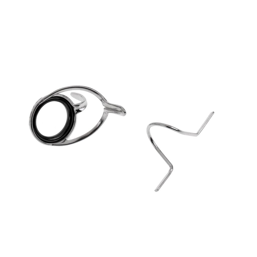 Fly Fishing Rod Guide Set 9FT 4-6WT Stainless Steel Snake Guide Tip-top Kit, 22 Pieces/Pack
