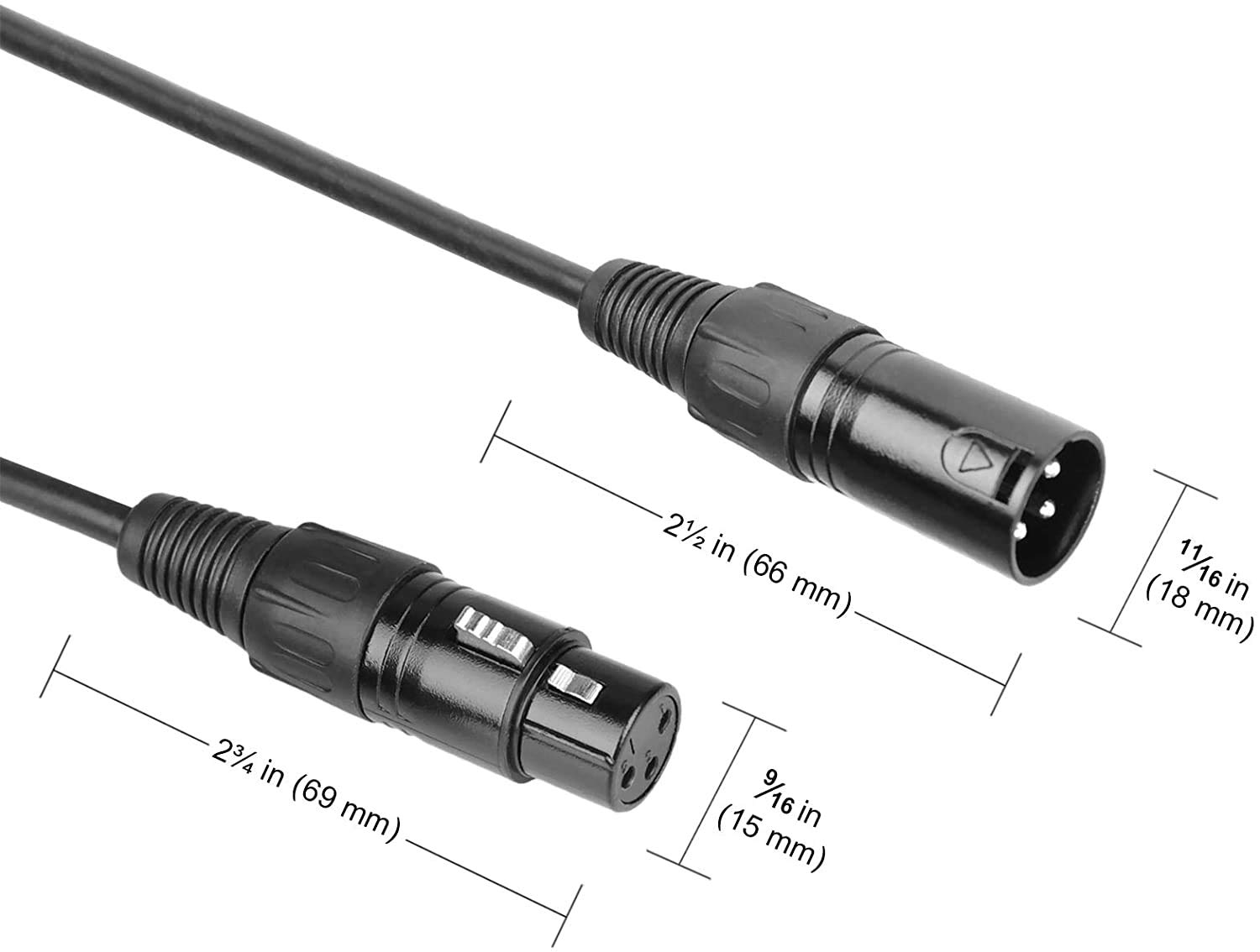 GBGS (Pack of 8 3 Pin 3.2 feet DMX Cable for Stage Light, Par Lighting