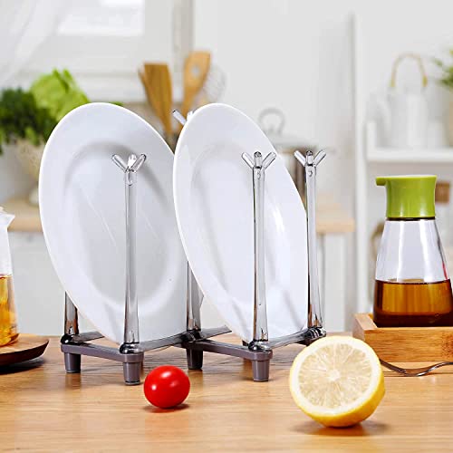 Venls Cup Drying Rack for Bottle,Drinking Glass/Plastic Bag Dryer for Reusable Ziplock Plastic Food Storage Bags Drying Rack Gray
