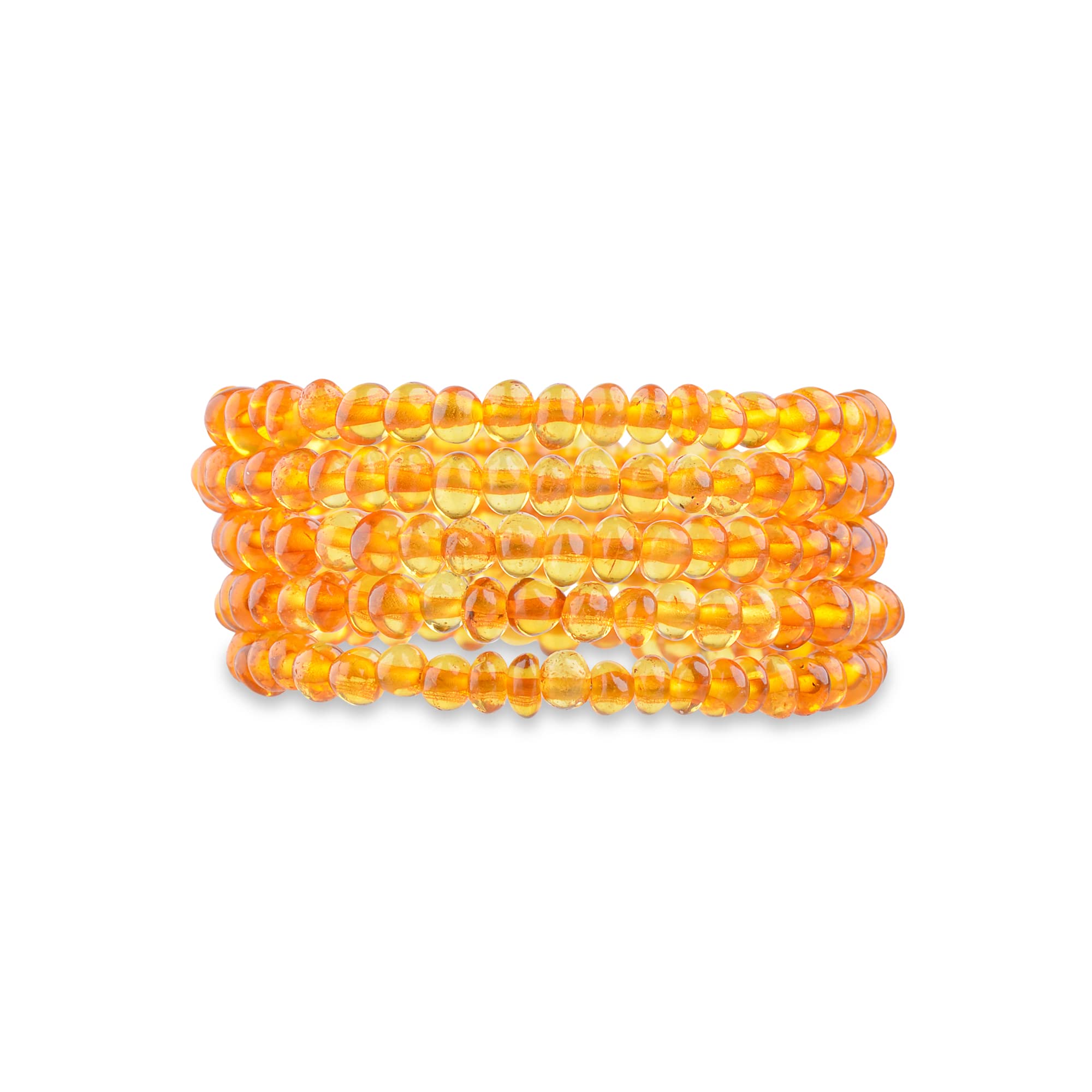 Genuine Amber Women’s Bracelet - Hand-Assembled Natural Jewelry from Europe - Baltic Sea Amber Beads - Cognac