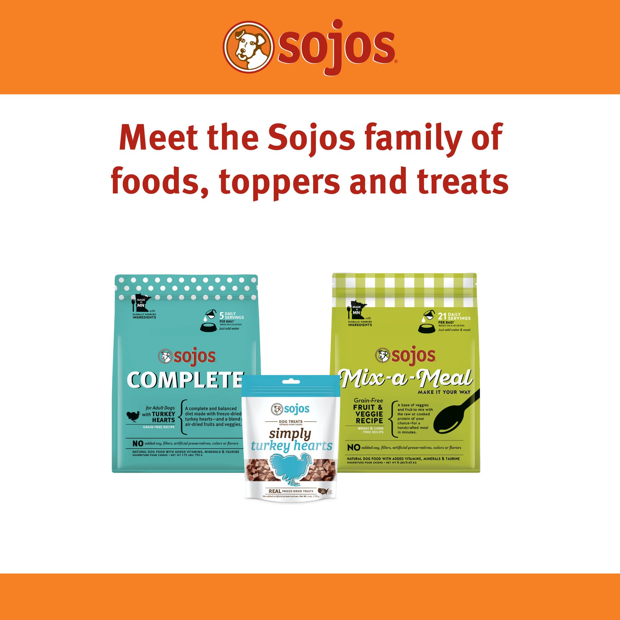 Sojos Mix-A-Meal Grain-Free Pre-Mix Dehydrated Dog Food, 8 lb