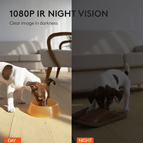 Smart Pet Camera, GULIGULI Movable Companion Robot for Pets, Dog Treat Camera, 1080P Full HD WiFi Pet Camera with Phone App, Night Vision, 2-Way Audio, No Monthly Fee (2.4G WiFi ONLY)