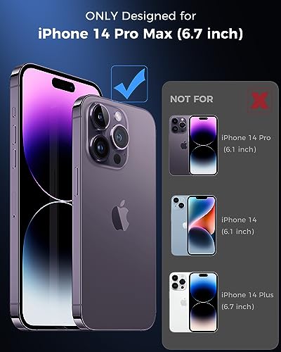 SUPERONE Crystal Clear Mag Safe Case for iPhone 14 Pro Max with Stand, [Magnetic Strength Enhanced] [Anti-Yellowing] [Military Grade Protection] Shockproof Slim Phone Case 6.7 inch