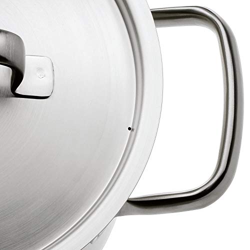 WMF Pot Set 5-Piece Gourmet Plus Inside Scale Steam Vent Made in Germany Hollow Handles Metal Lid Cromargan® Stainless Steel Suitable for Induction Hobs Dishwasher-Safe